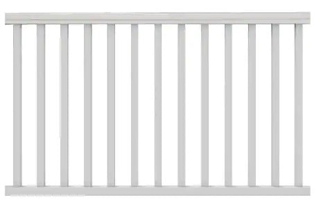 Traditional 6 ft. x 36 in. White PolyComposite Pre-Built Rail Kit with