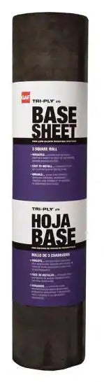 GAF Tri-Ply #75 Base Sheet Membrane Roll for Low Slope Roofs